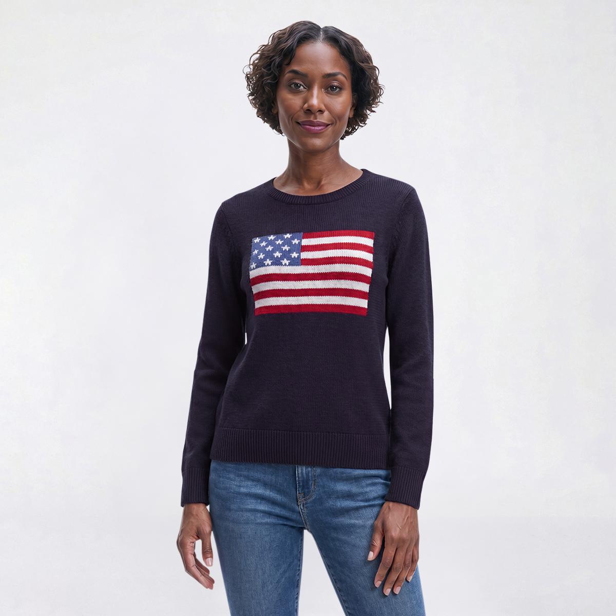 Click here for Womens Architect(R) Long Sleeve Crew Neck Flag Swe... prices